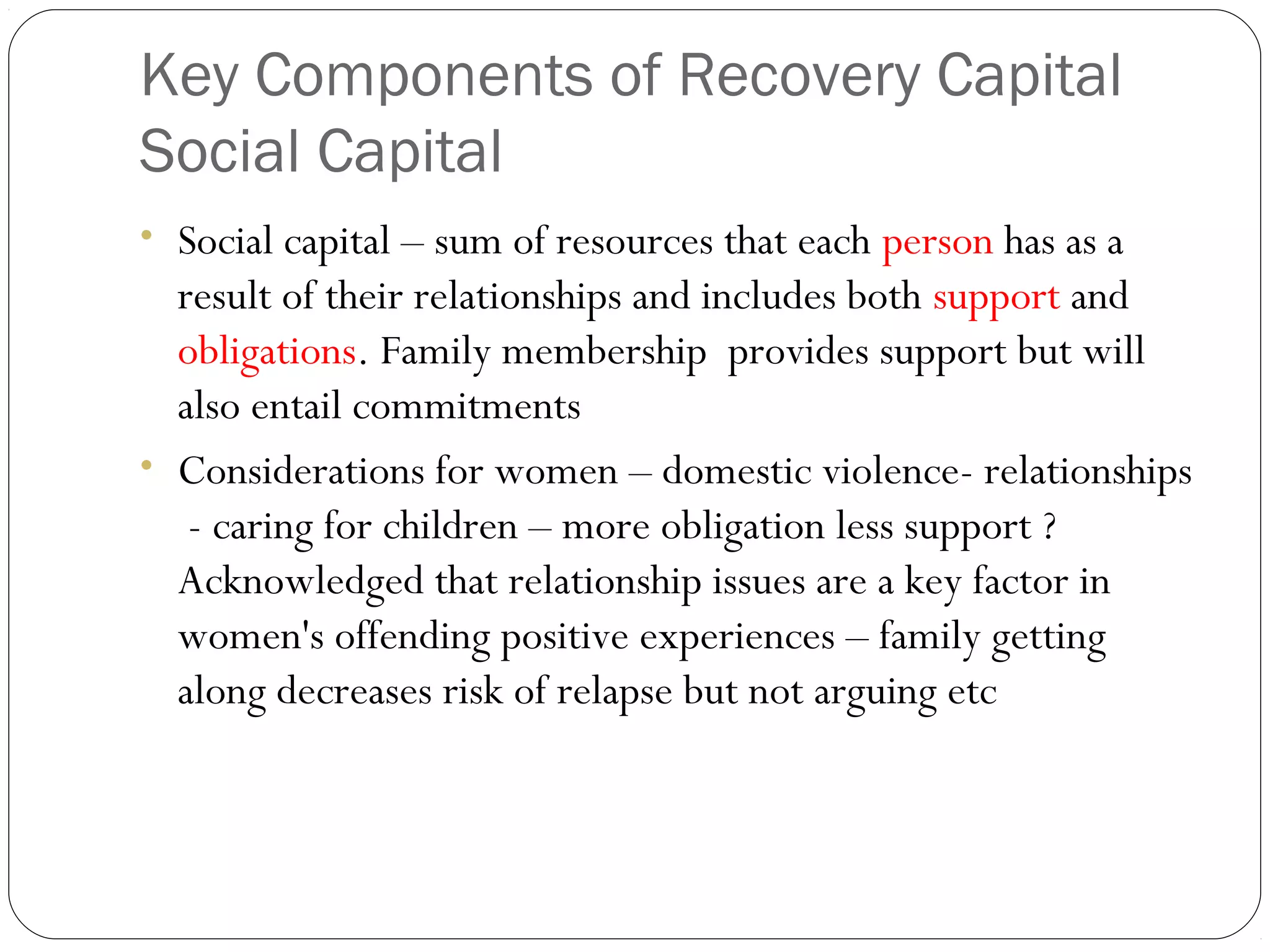 Jo-Anne Welsh - Factors affecting recovery for women | PPT