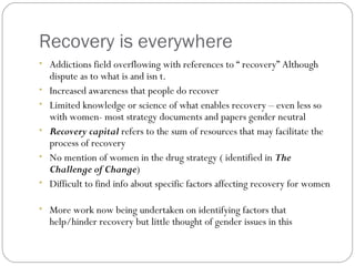 Jo-Anne Welsh - Factors affecting recovery for women | PPT