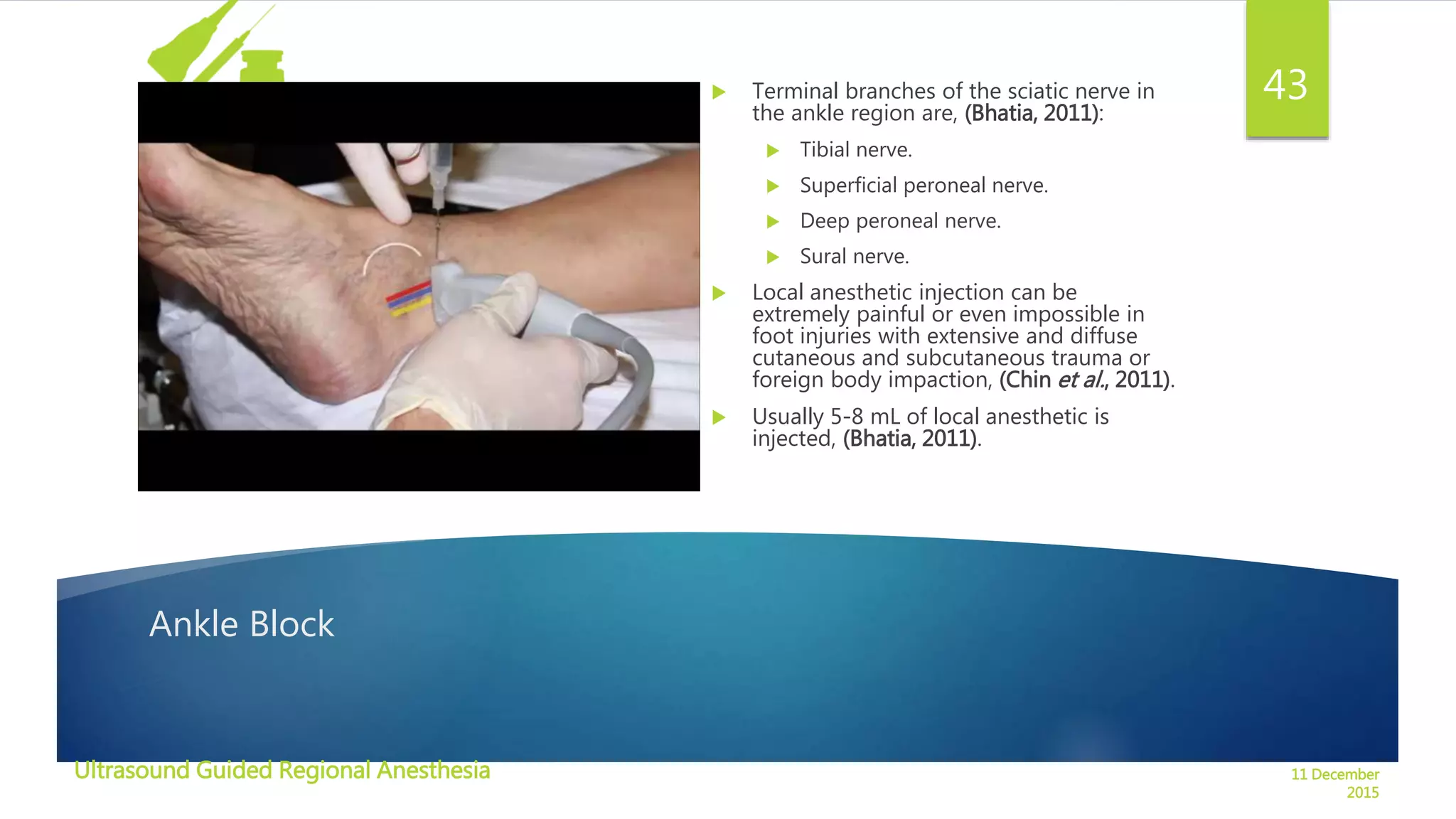 Ultrasound Guided Regional Anesthesia | PPSX