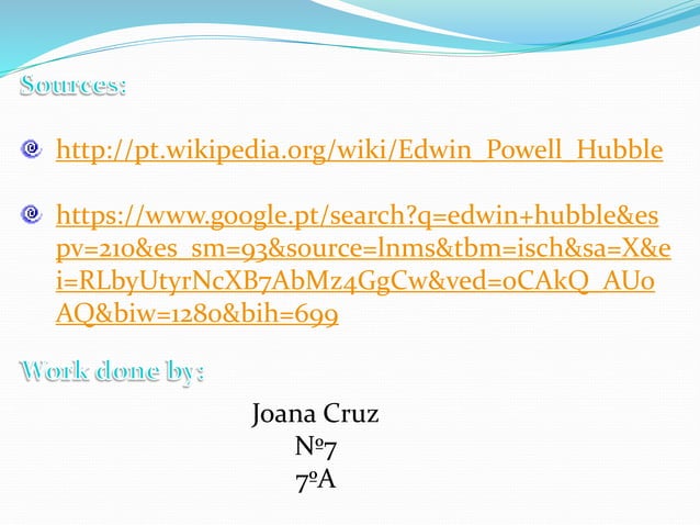 Edwin Powell Hubble, by Joana | PPTX