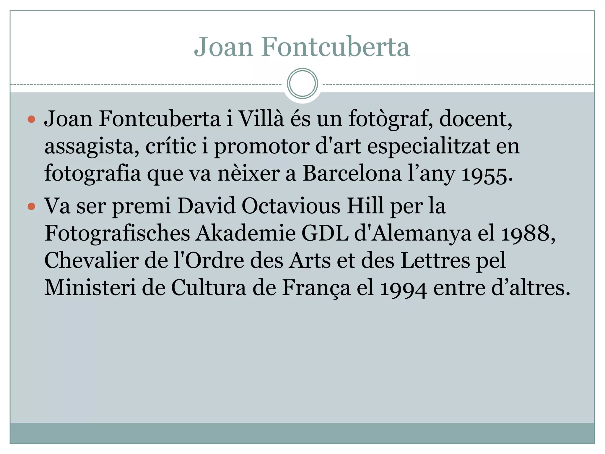 Joan fontcuberta | PPTX