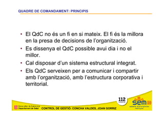 Implementació d’un quadre de comandament com a eina de suport a la ...