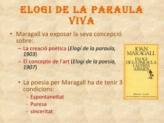 Joan Maragall | PPT