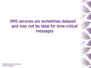 An Introduction to Government Use of SMS | PPT