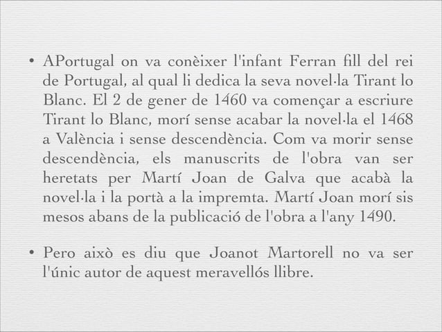 Joanot martorell | PPT