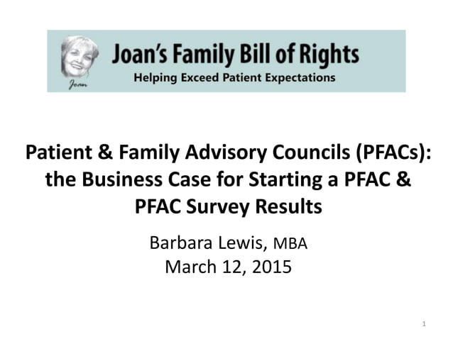 Patient & Family Advisory Councils: the Business Case for Starting a ...