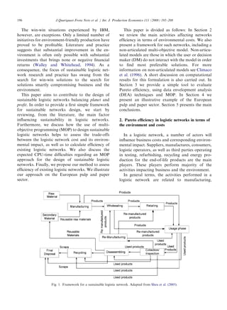 Designing and evaluating sustainable logistic networks | PDF