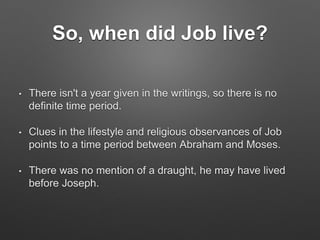 Job - I Know That My Redeemer Liveth - Sunday School Lesson | PPTX
