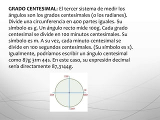 UNIDADES DE MEDIDAS DE ANGULOS | PPTX