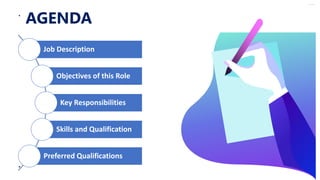 Job analysis for Sr. Program Manager | PPT