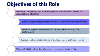 Job analysis for Sr. Program Manager | PPT