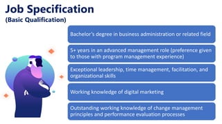 Job analysis for Sr. Program Manager | PPT