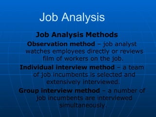 Job Analysis I I P M | PPT