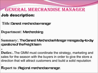 Job Analysis In Retail Sector | PPT | Business Administration | Business