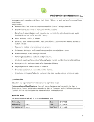 Job description LPN Contract and onsite role | DOCX