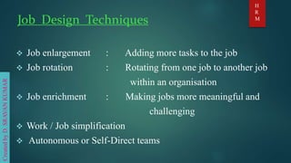 Job design and job evaluation | PPTX