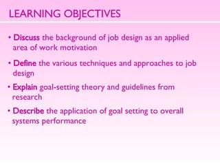 HBO - Job Design & Goal Setting | PPT