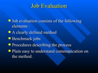 Job Evaluation | PPT