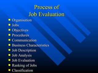 Job Evaluation | PPT
