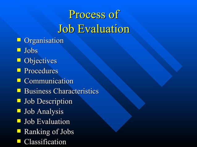 Job Evaluation | PPT