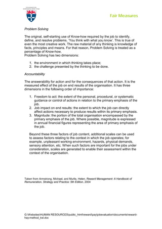 Job evaluation-hay-method reb | PDF