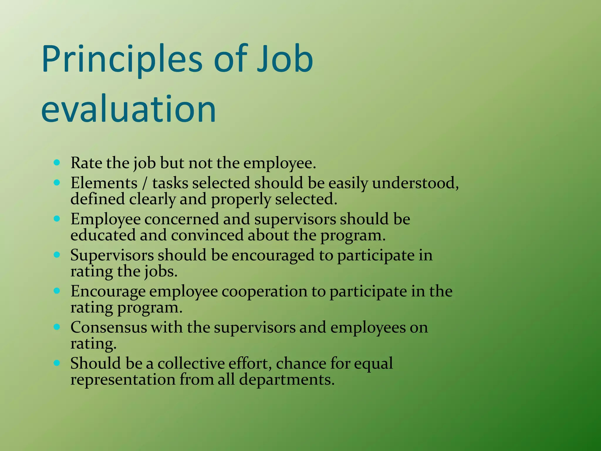 Job evaluation and wage plan | PPTX