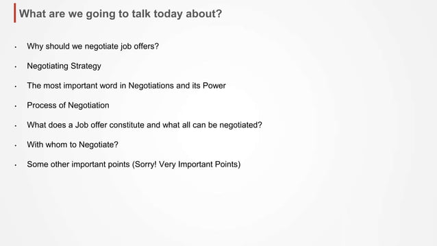 Job Offer Negotiation | PPTX