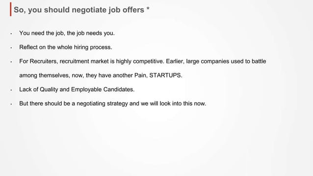 Job Offer Negotiation | PPTX