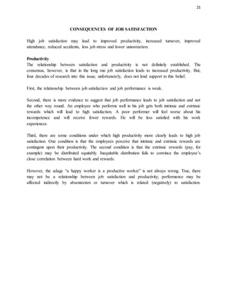 Job satisfaction of bank employee | DOCX