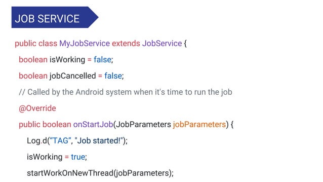 Job schedulers android | PPTX