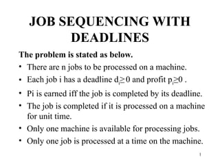 job scheduling ppt DSA and DAA with theory | PPT