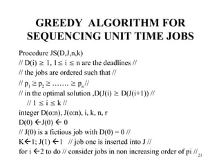 job scheduling ppt DSA and DAA with theory | PPT