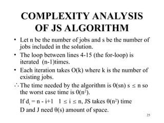 job scheduling ppt DSA and DAA with theory | PPT