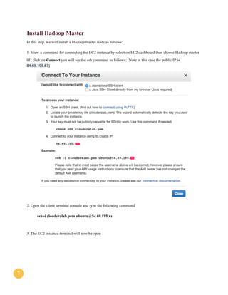 Set up Hadoop Cluster on Amazon EC2 | PDF
