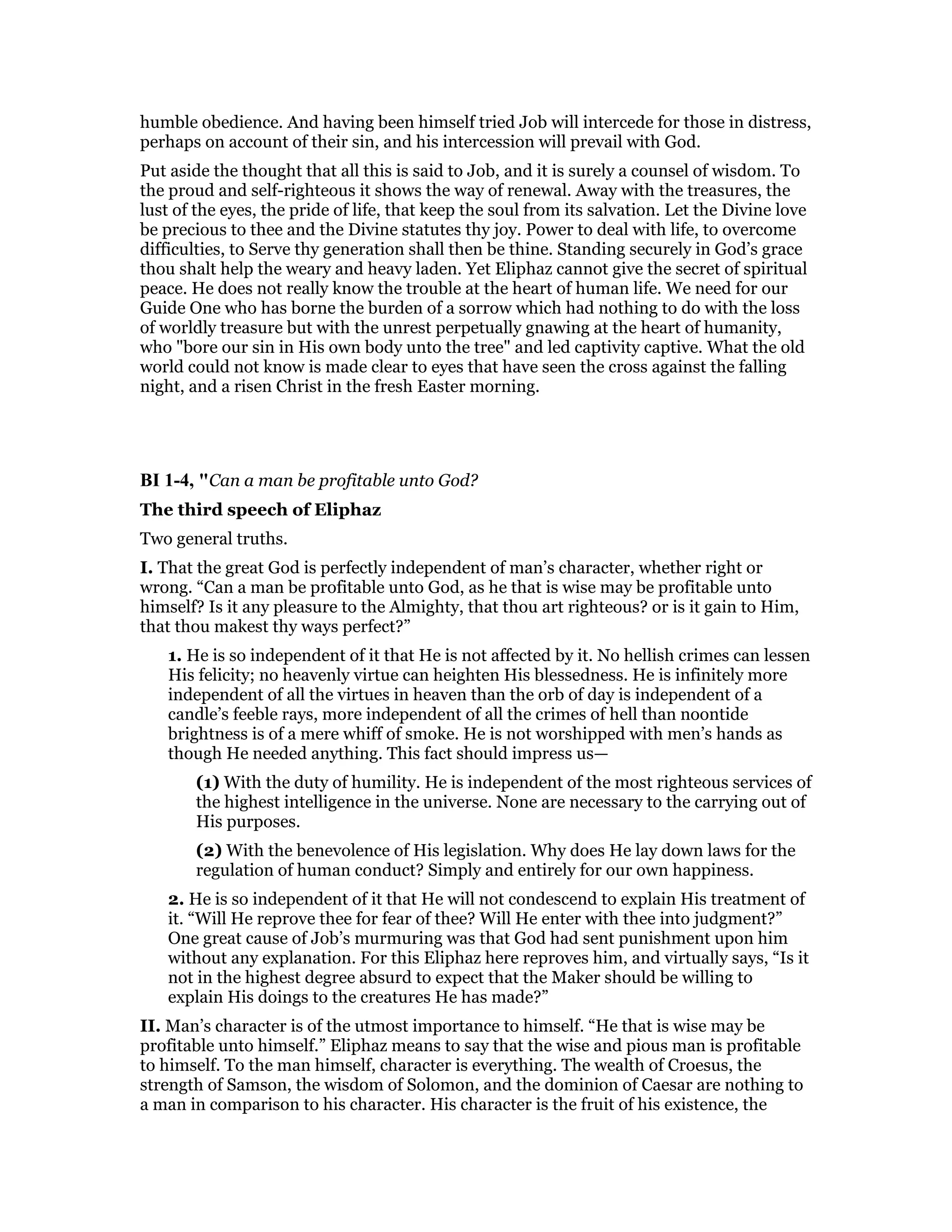 Job 22 commentary | PDF