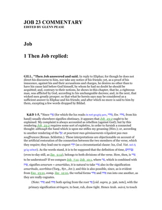Job 23 commentary | PDF