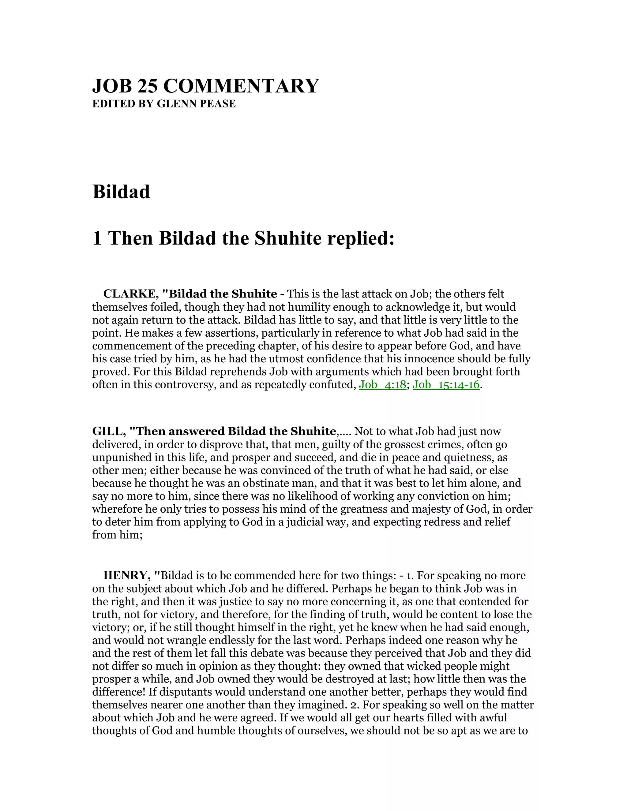 Job 25 commentary | PDF