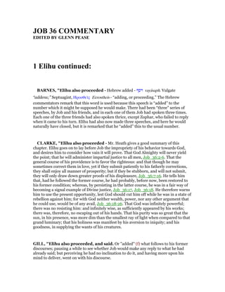 Job 36 commentary | PDF