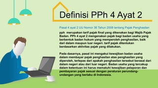 pajak penghasilan pasal 4 ayat 2 accounting | PPTX