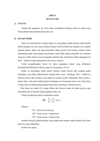 laporan praktikum batas cair | DOCX