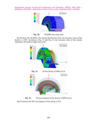 Design and simulation analysis of outer stator inner rotor DFIG by 2d and 3d finite element ...