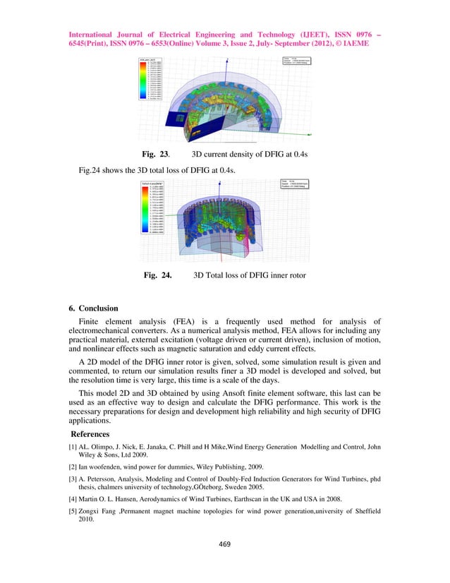 Design and simulation analysis of outer stator inner rotor DFIG by 2d and 3d finite element ...