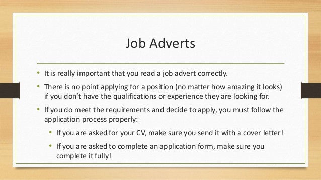 Job adverts