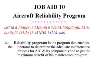 Job aid10-a Aircraft Reliability Program.ppt
