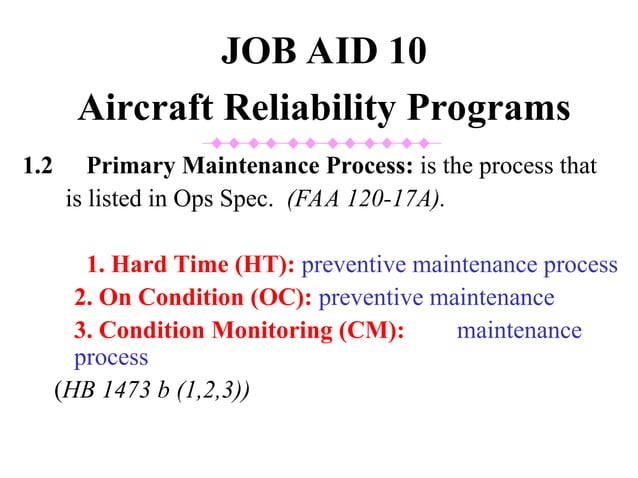 Job aid10-a Aircraft Reliability Program.ppt