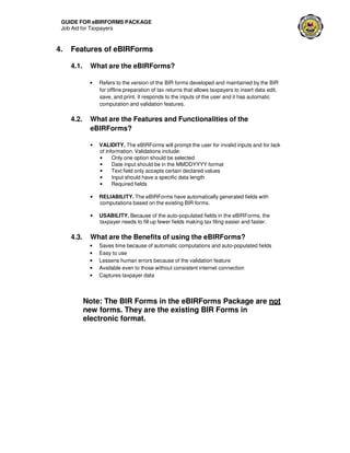 The BIR-forms package | PDF