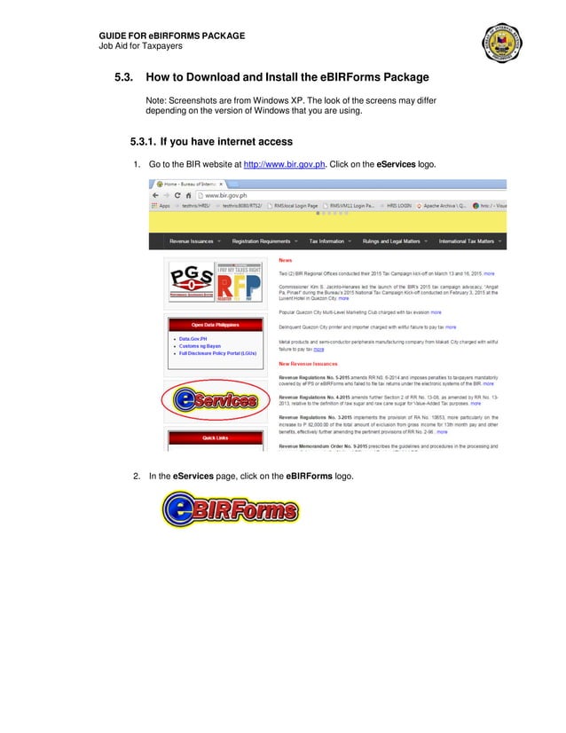 The BIR-forms package | PDF | Business Accounting & Finance | Business