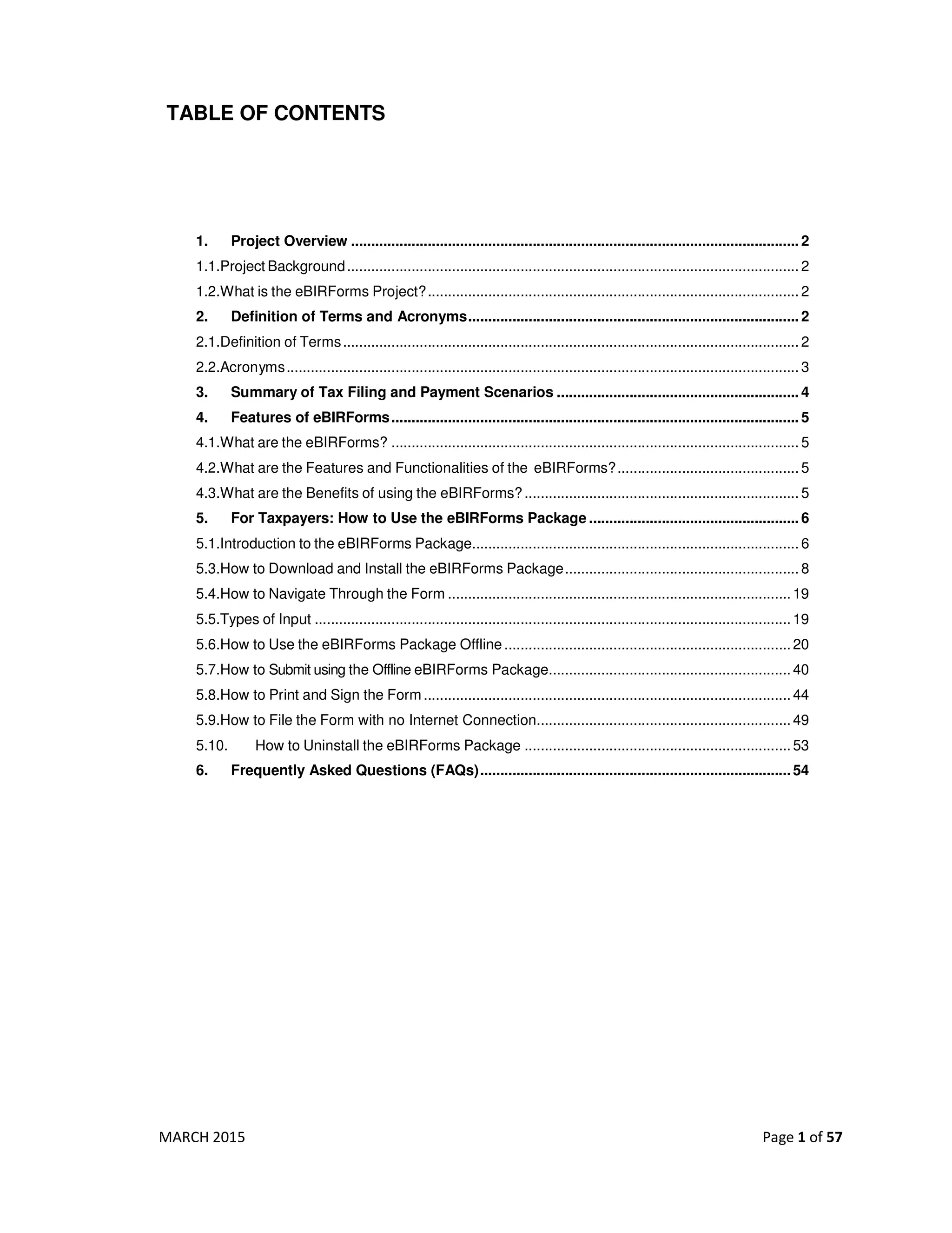 Job aid for taxpayers how to use the e bir-forms package | PDF