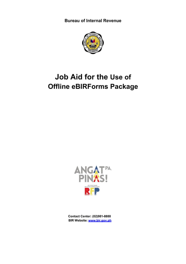 Job aid for the use of offline e bir forms package | PDF | Internet ...