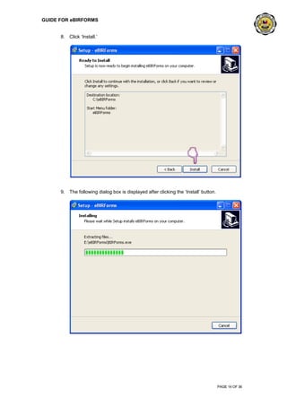 Job aid for the use of offline e bir forms package | PDF
